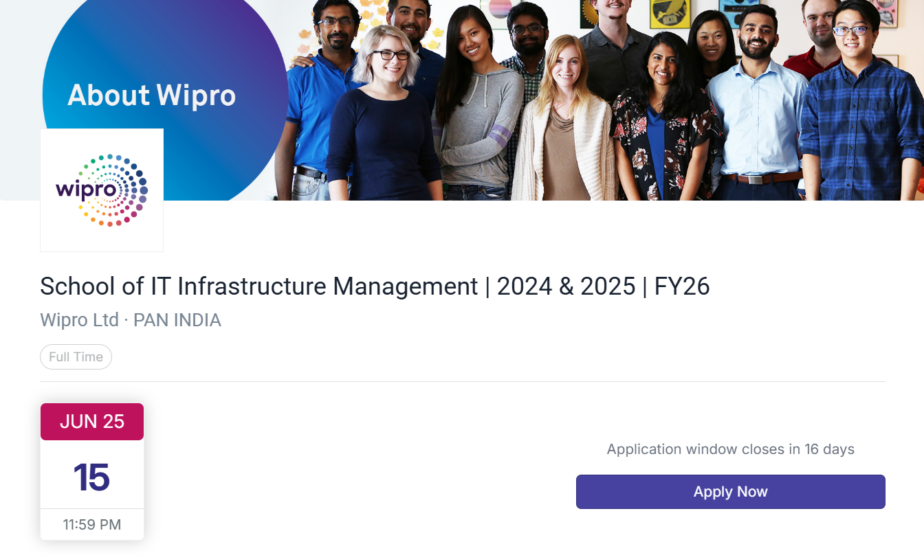 Wipro SIM Program 2025: Earn a BTech While You Work | Apply Now for Diploma Freshers